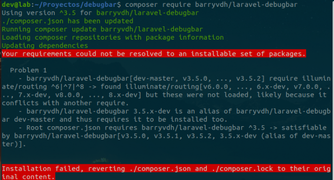 Instalar DebugBar en versión anterior de Laravel - Diario del Programador